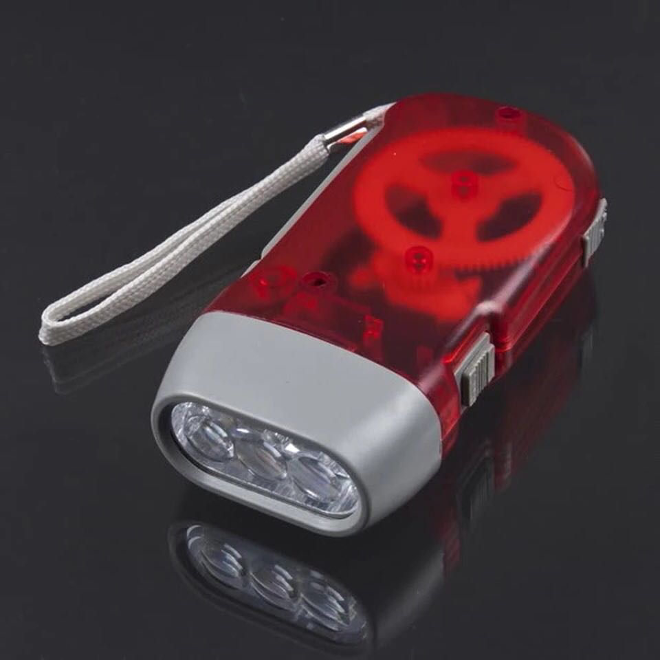 Hand Crank Traveling Torch Light Battery-Free Camping Lights 3 LEDs ...