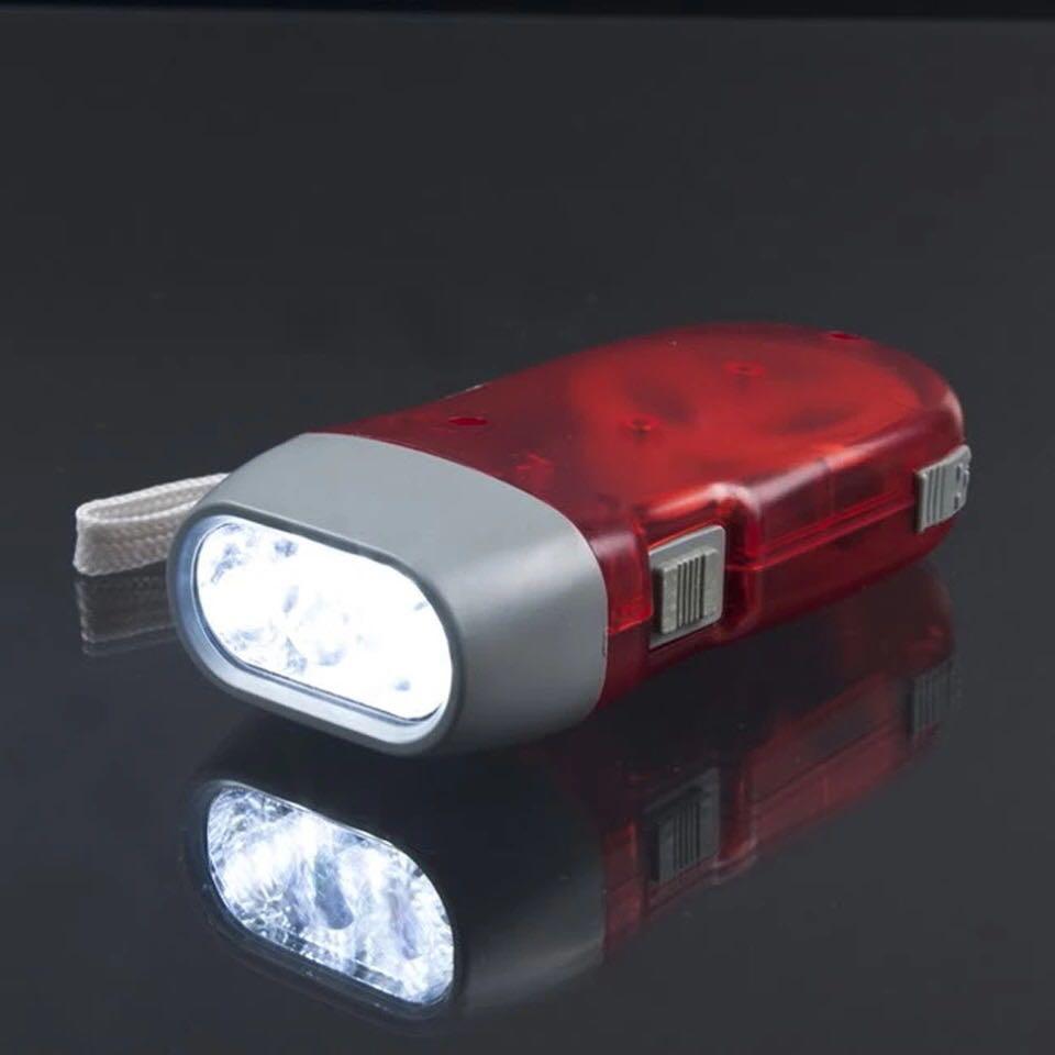 Hand Crank Traveling Torch Light Battery-Free Camping Lights 3 LEDs ...