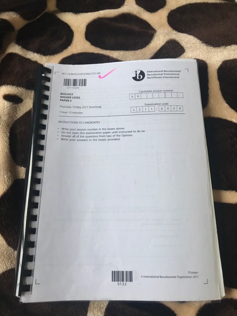 IB BIOLOGY HL PAPER 3 PAST PAPERS 2007 2018 Hobbies Toys Books