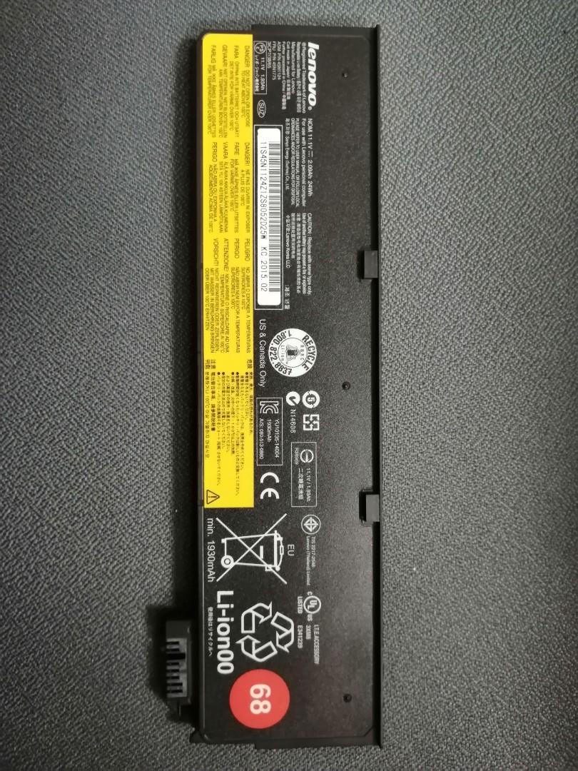 Lenovo ThinkPad Battery 68 (3-cell), Computers & Tech, Parts ...