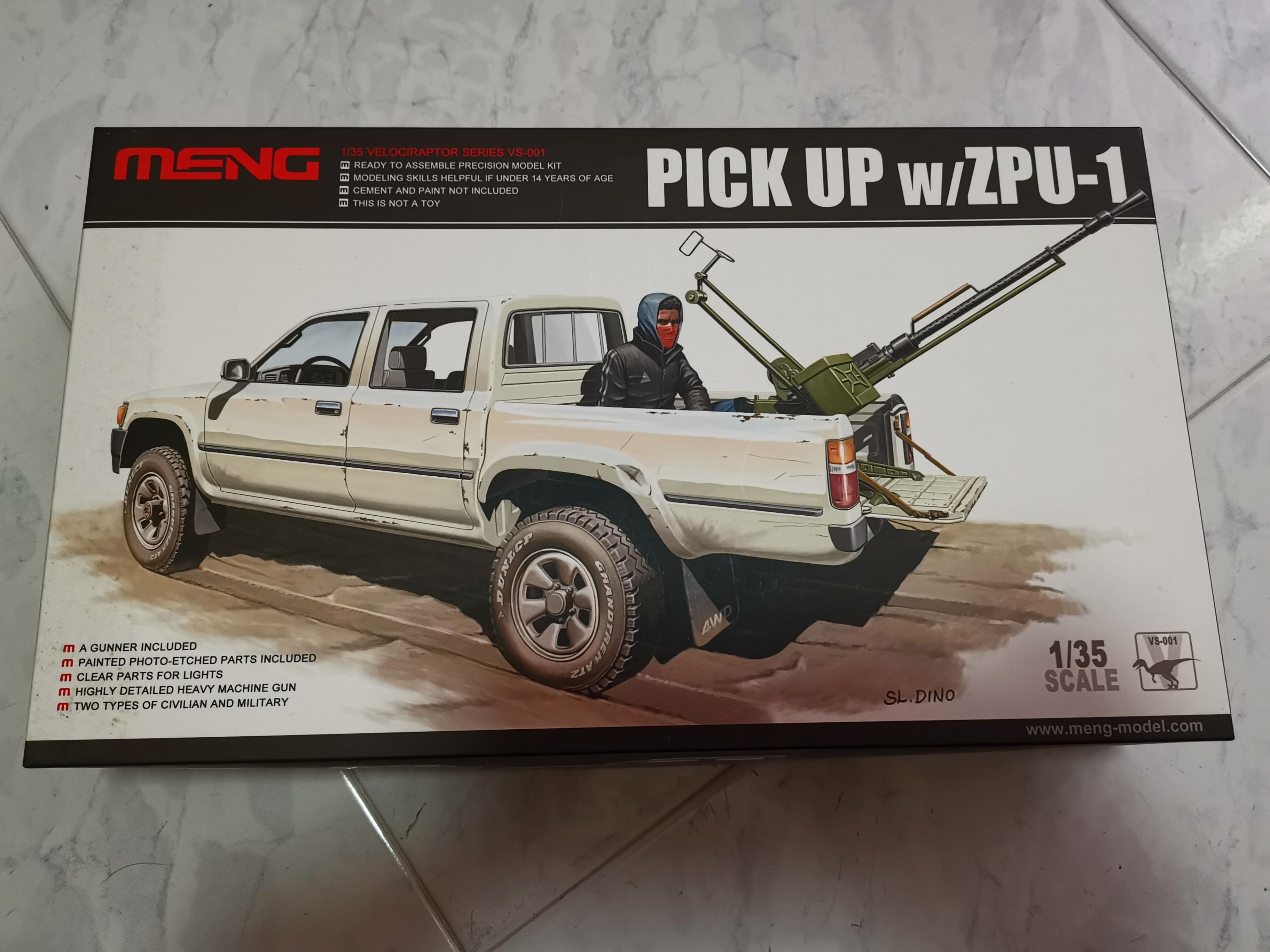Meng 1/35 Pickup W/ZPU-1, Hobbies & Toys, Toys & Games on Carousell