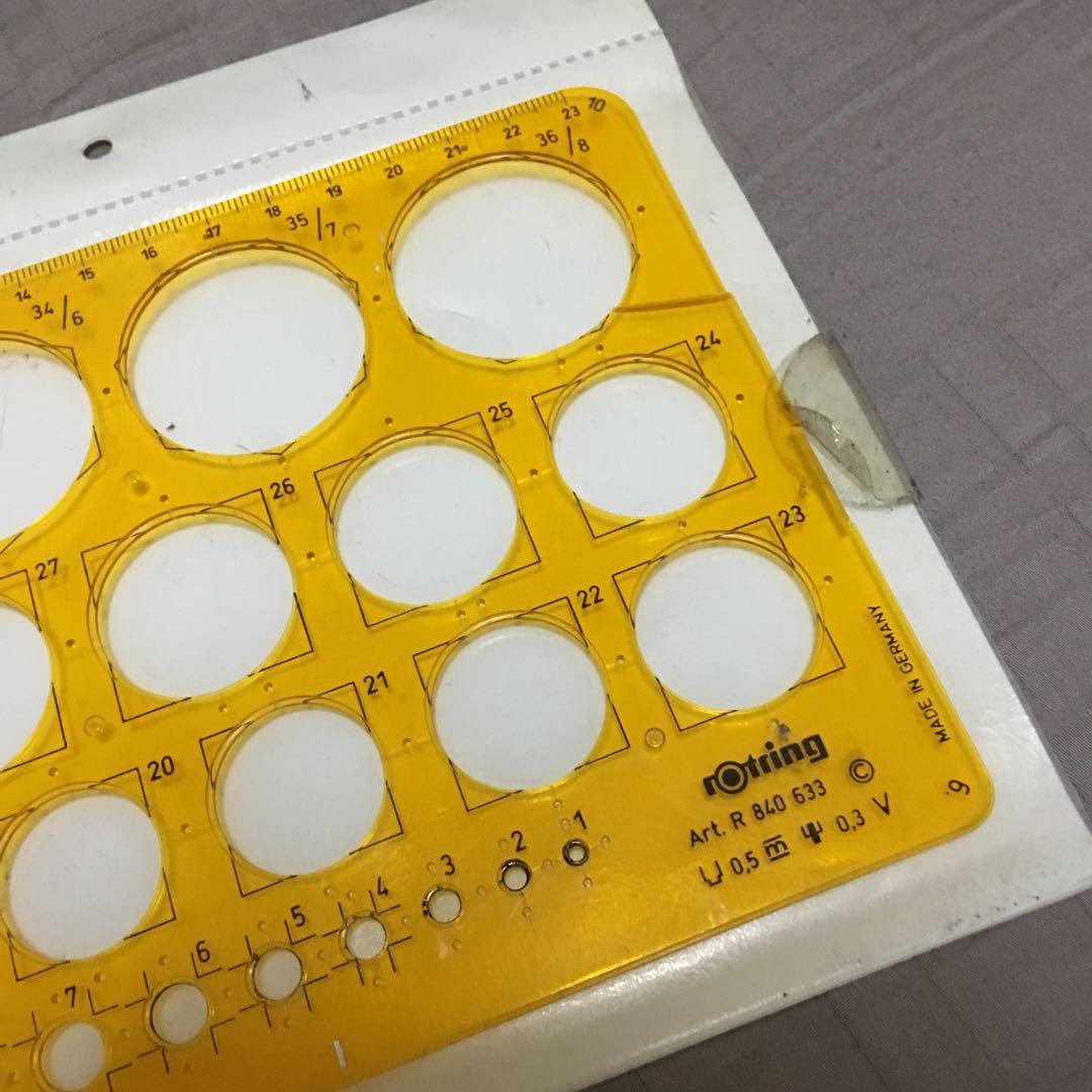 Rotring circular template, Hobbies & Toys, Stationary & Craft, Craft ...