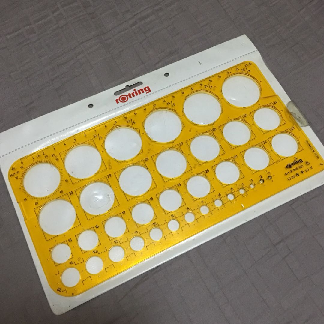 Rotring circular template, Hobbies & Toys, Stationary & Craft, Craft ...