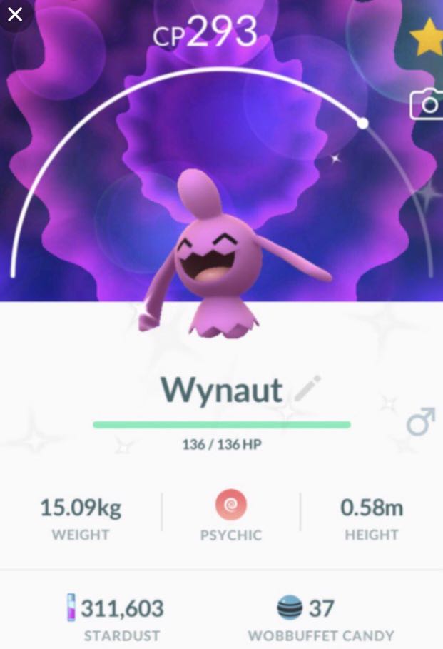 Shiny Wynaut!!! (Pokemon Go!!!), Video Gaming, Gaming Accessories, Game ...
