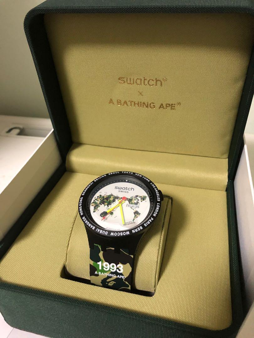 Swatch x bape world edition, Luxury, Watches on Carousell
