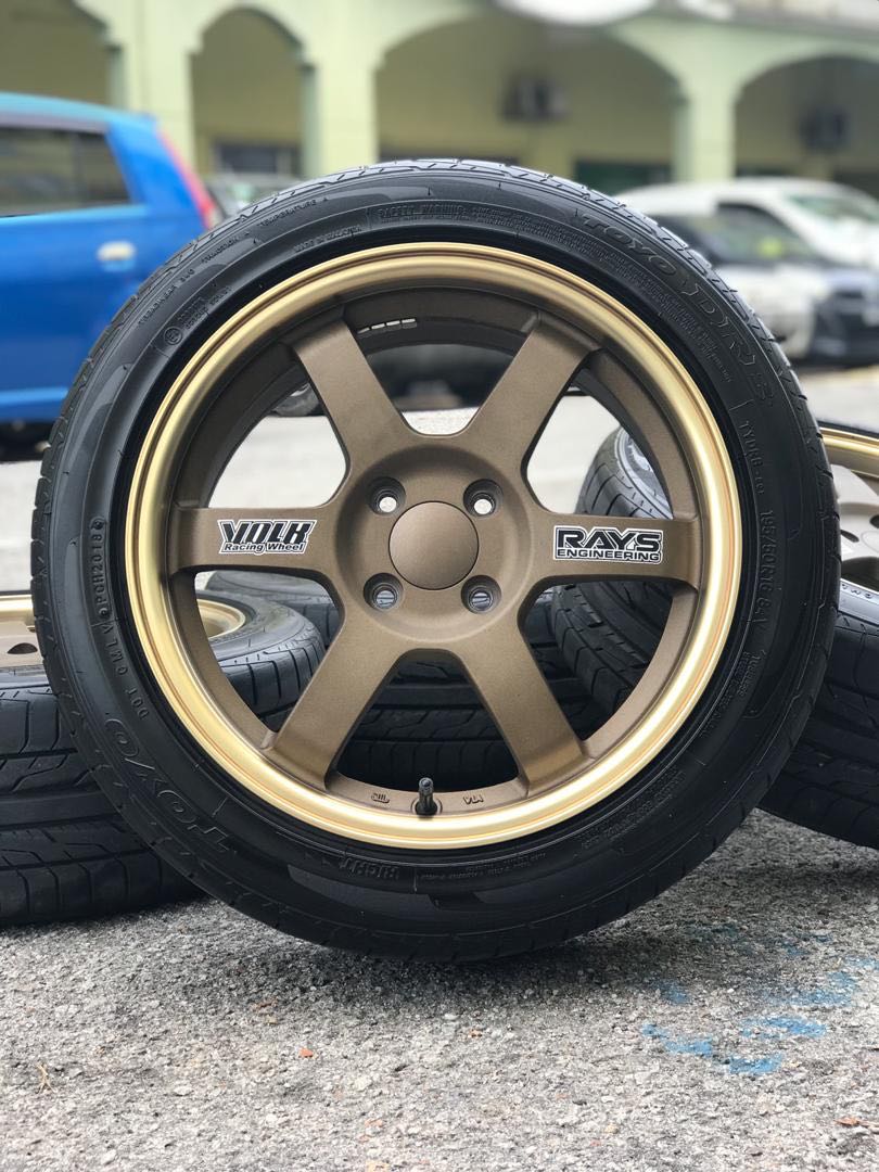 te37 16 inch sports rim honda city tyre toyo 90%, Auto Accessories on ...