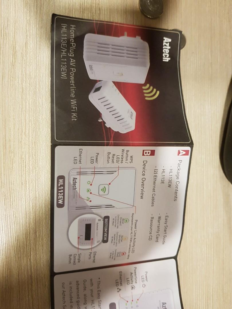 Aztech Homeplug Wifi Extender Computers And Tech Parts And Accessories Networking On Carousell