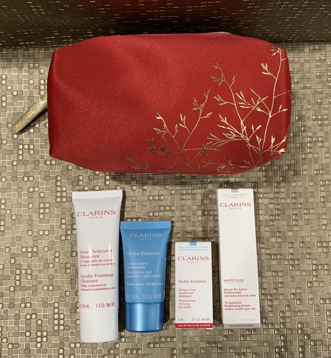 Clarins Travel/ Sample Set (come with a pouch), Hobbies & Toys, Travel ...