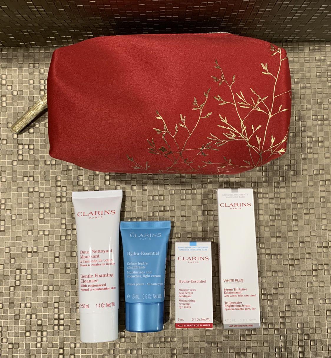 Clarins Travel/ Sample Set (come with a pouch), Hobbies & Toys, Travel ...