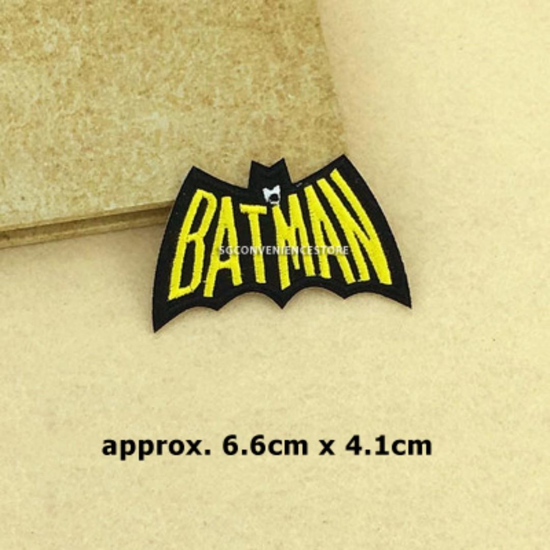 DC Comic Batman Logo Badge Embroidery Iron On Patch Up Applique DIY ...