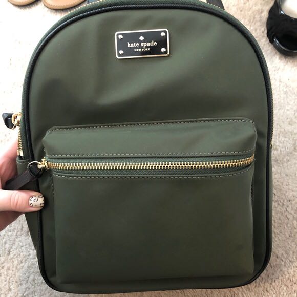Kate spade backpack olive green, Women's Fashion, Bags & Wallets ...