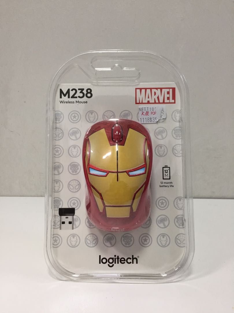Logitech M238 Iron Man Wireless Mouse BNIB, Computers & Tech, Parts ...