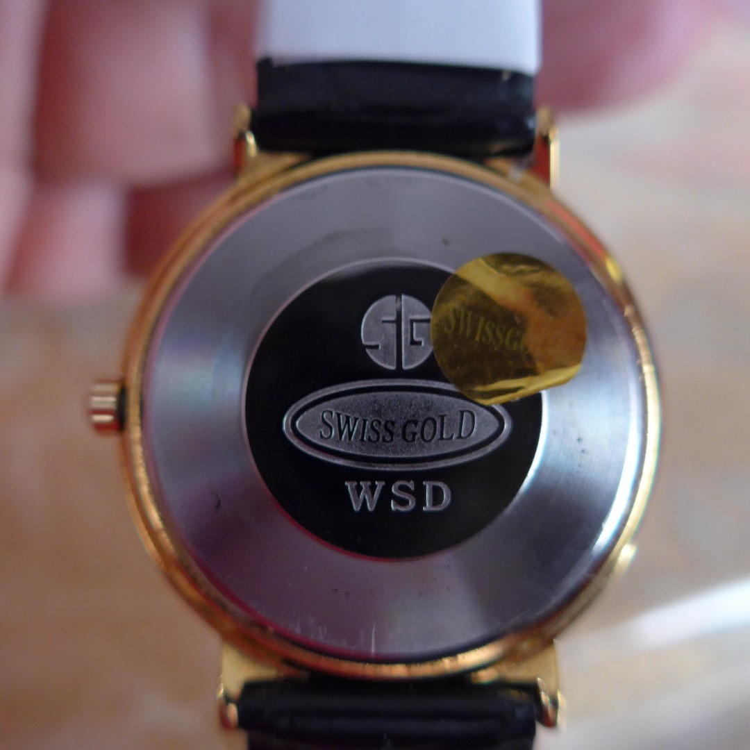 Swisgold Quartz Round Gold Watch, Luxury, Watches on Carousell