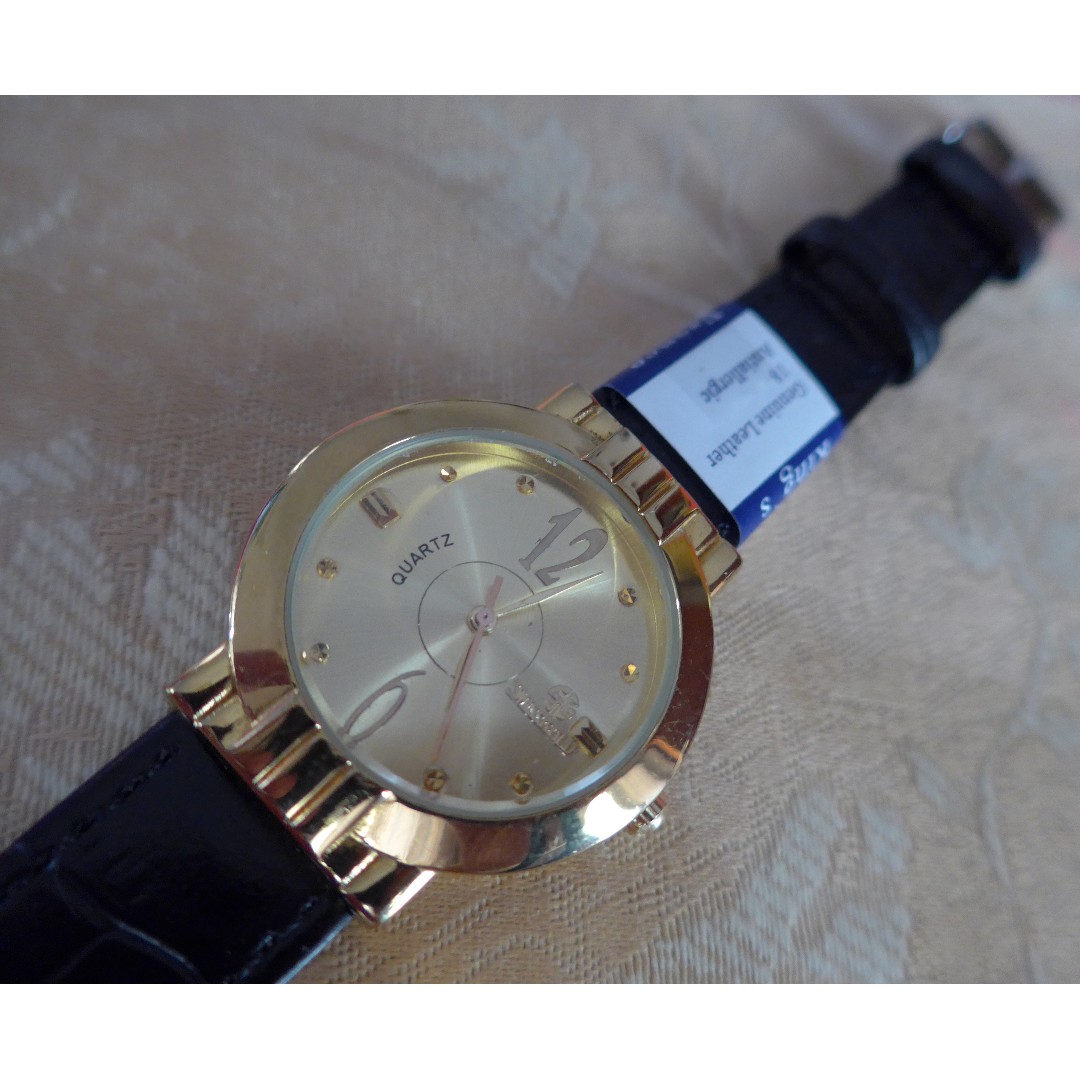 Swisgold Quartz Round Gold Watch, Luxury, Watches on Carousell