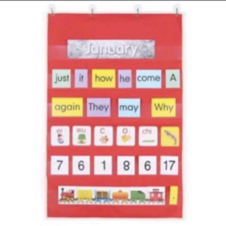 $16 pocket chart for flash card education, Everything Else on Carousell