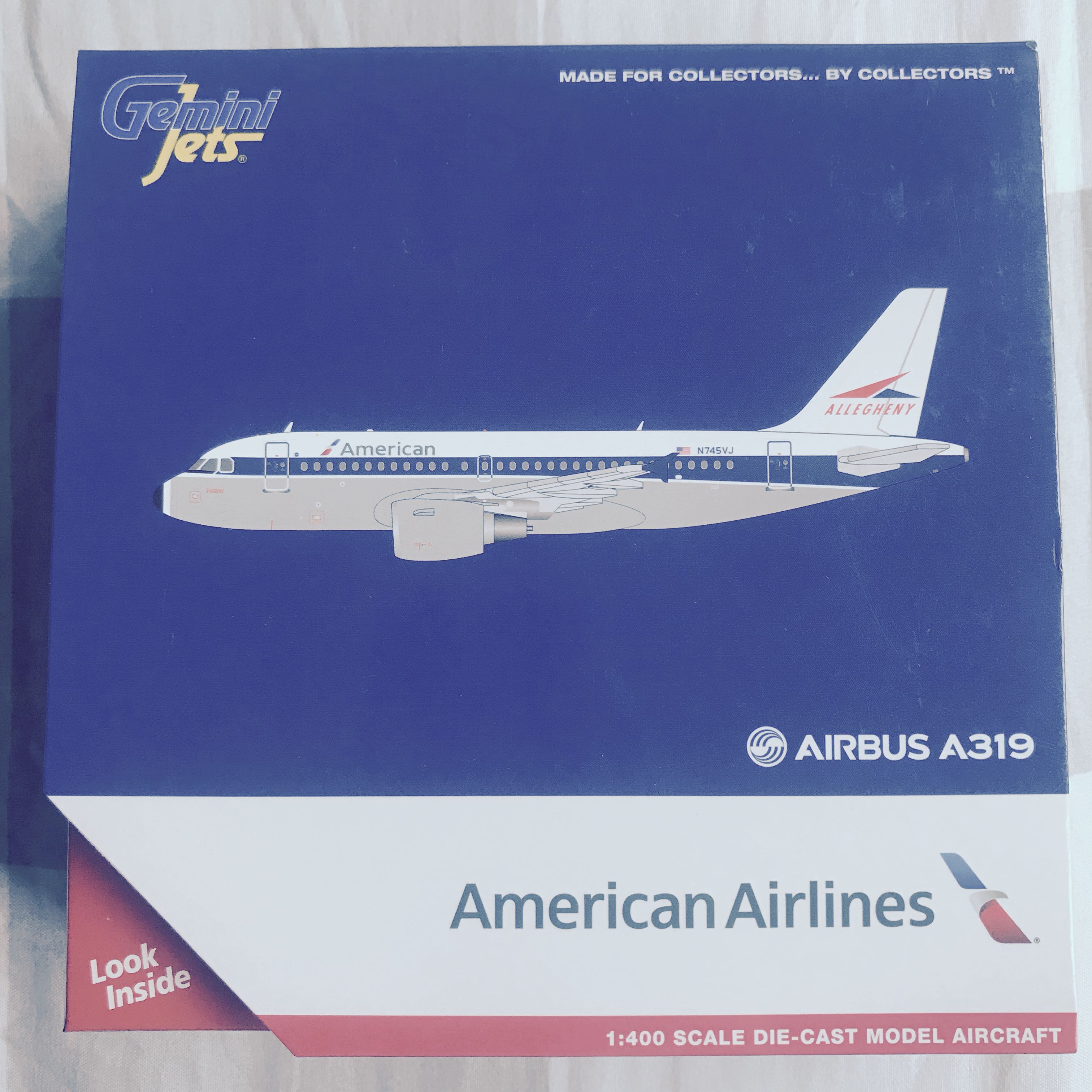Gemini Jets 1:400 American Airlines ‘Allegheny Airlines Retro Livery’ Airbus A319 N745VJ ...