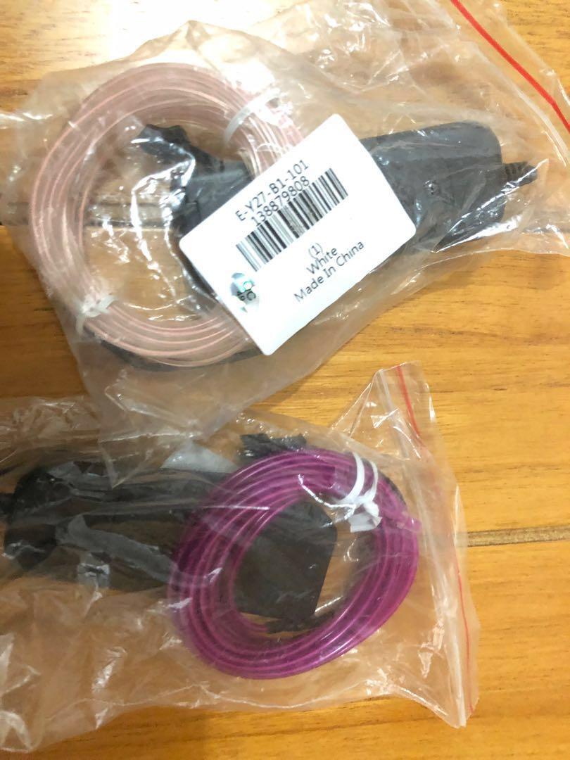 Lampu led strip kabel panjang baterai putih ungu orange indirect tanam ...