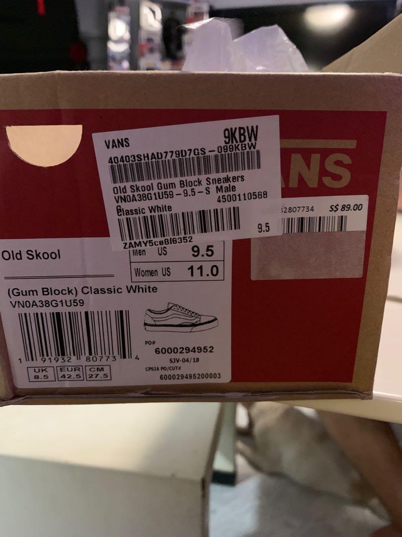 Old Skool Gum Block, Men's Fashion, Footwear, Sneakers on Carousell