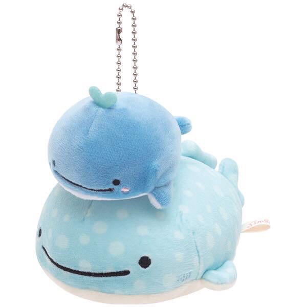 Original San-X Jinbesan with Kokujira retractable Keychain, Hobbies ...