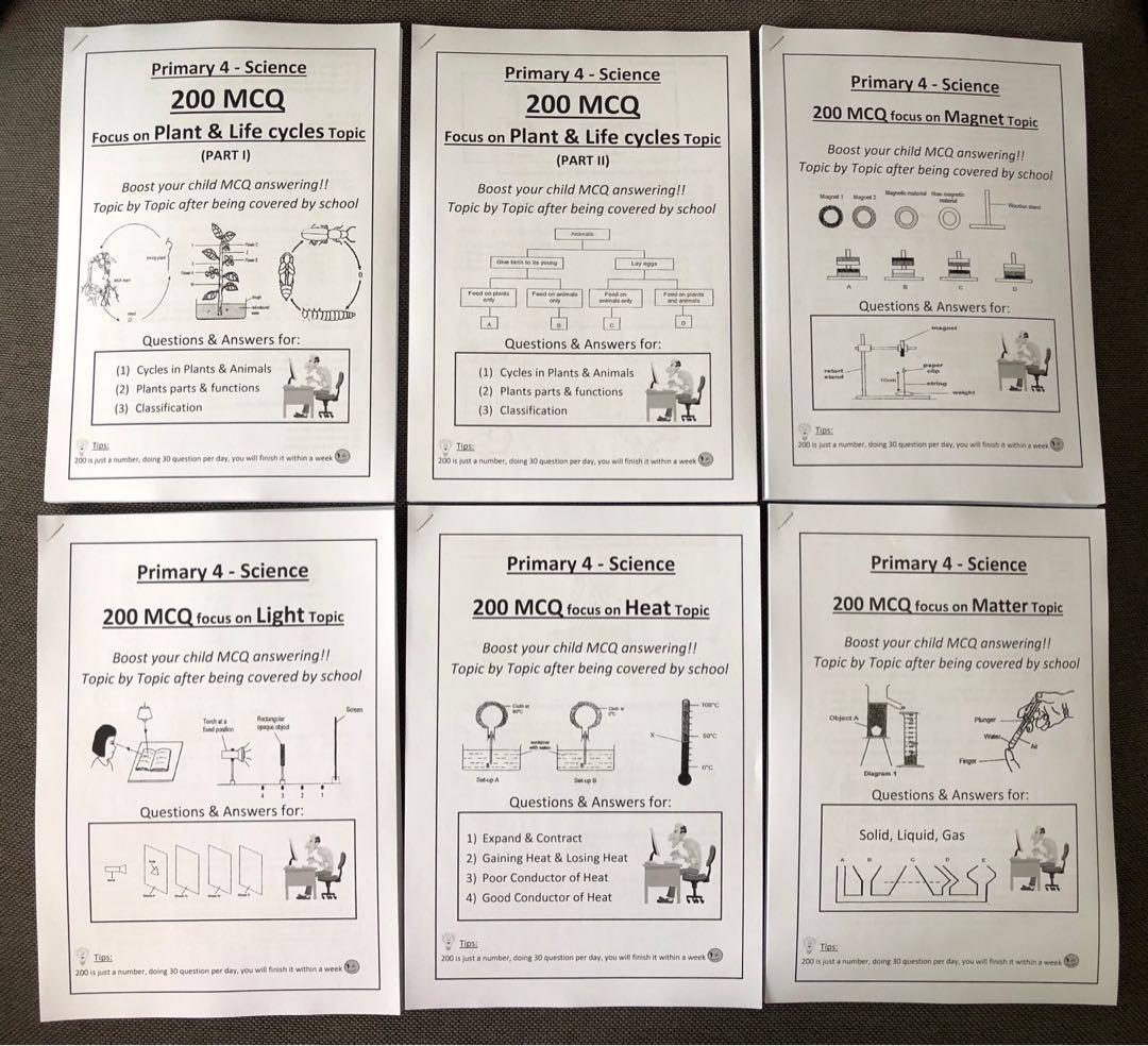 P4 Science 1200 MCQ Exam Papers (6 Topics), Hobbies & Toys, Books ...