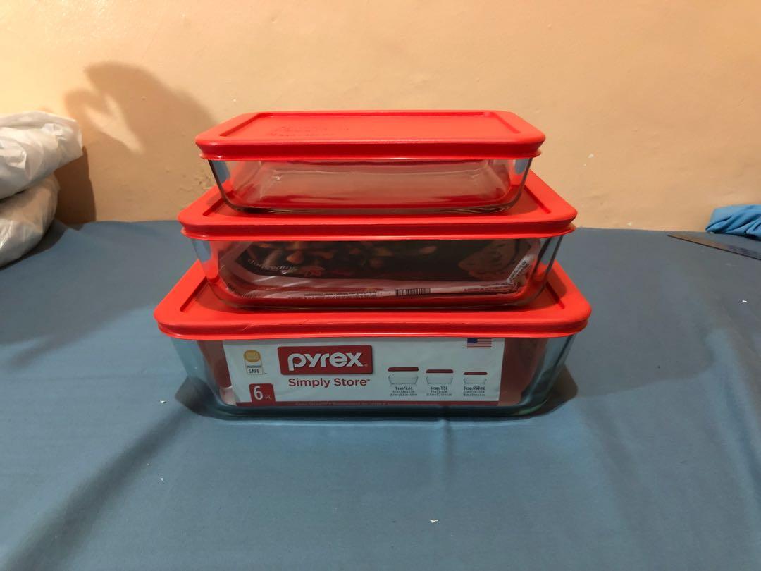 Rectangular Pyrex Set, Furniture & Home Living, Kitchenware & Tableware ...