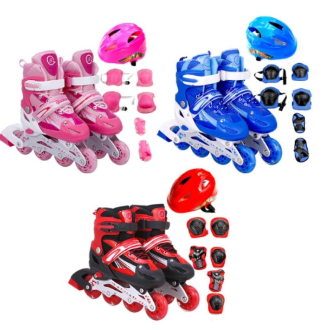 Roller Skates For Kids FULL SET ( Pad & Helmet ), Sports Equipment ...