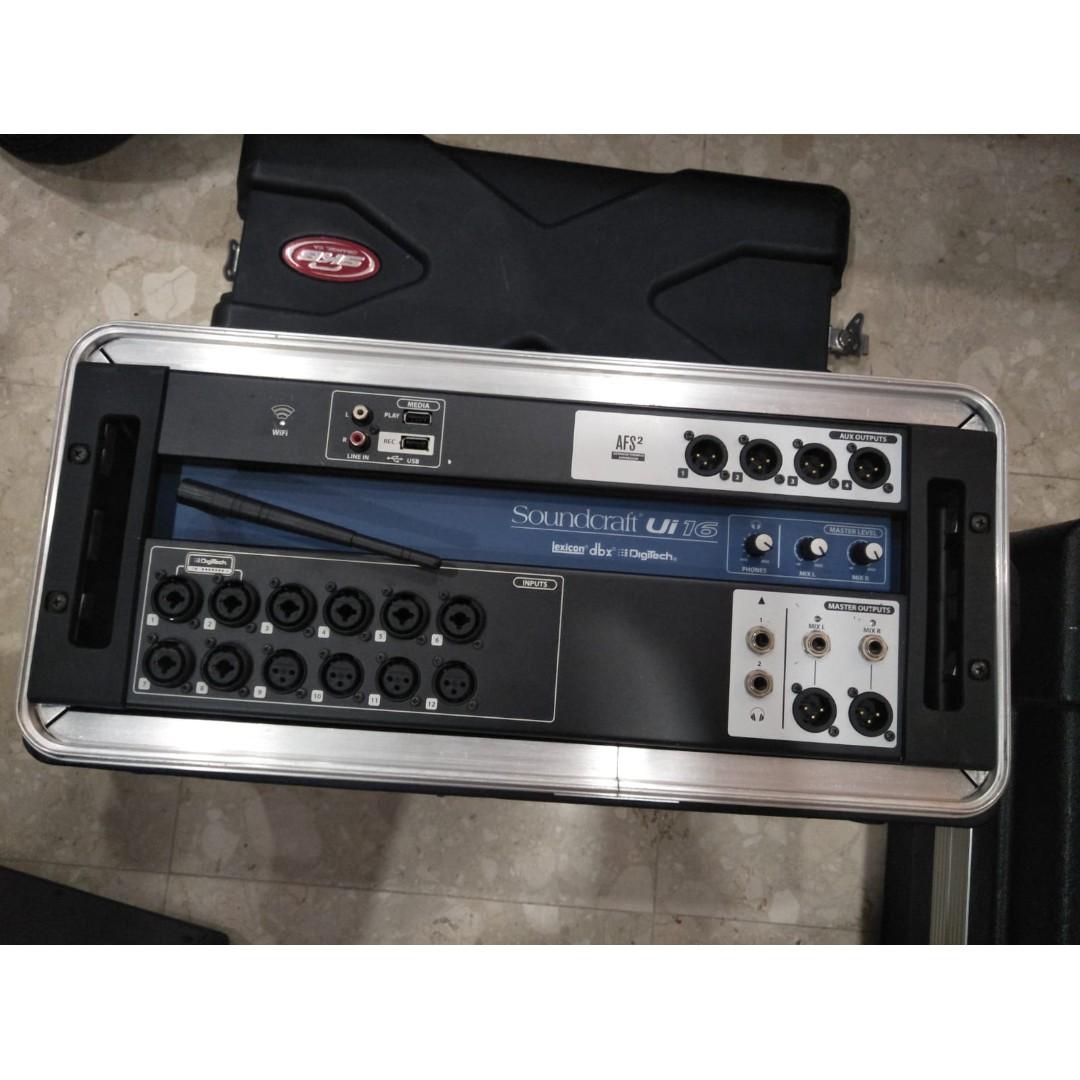 Soundcraft UI16 w/4U SKB case, Hobbies & Toys, Music & Media, Music ...