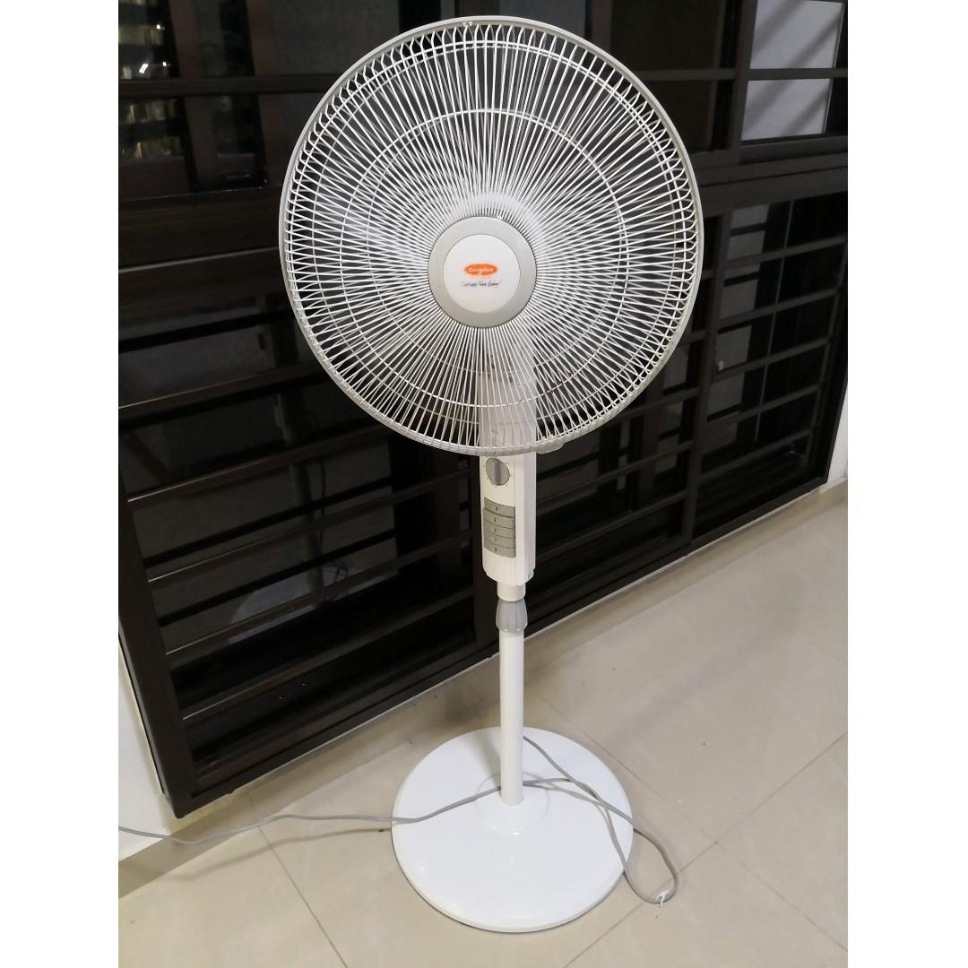 EuropAce Standing Fan (4 Speed), Furniture & Home Living, Lighting ...