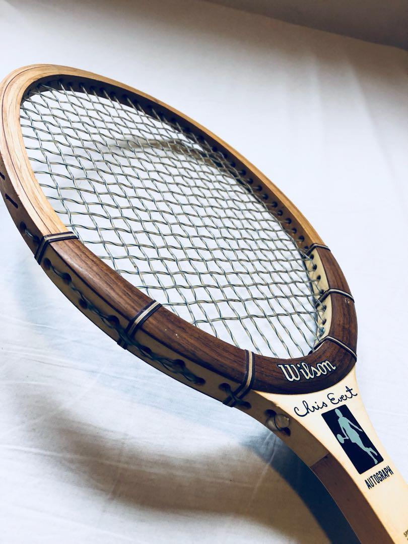 WILSON Chris Evert Vintage Tennis Racket 網球拍, 運動產品, 運動與體育, 運動與體育 - 球拍和 ...