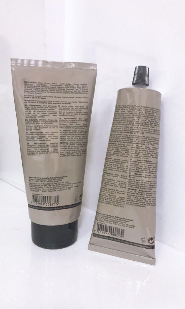 Aesop Redemption Body Scrub & Body Balm, Beauty & Personal Care, Bath ...