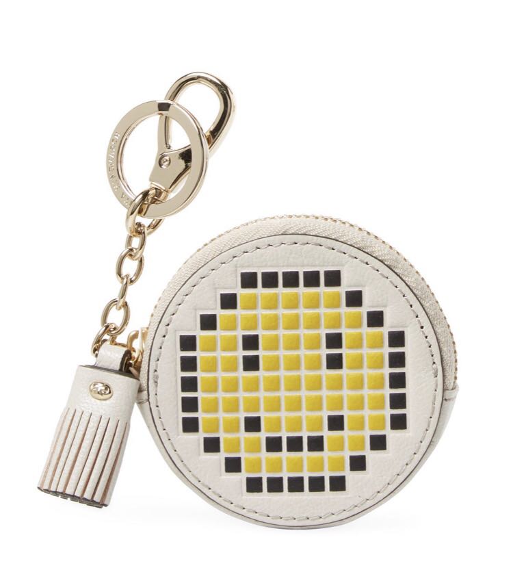 Brand New Anya Hindmarch Coin Purse Pixel Smiley in Chalk Capra, Women ...