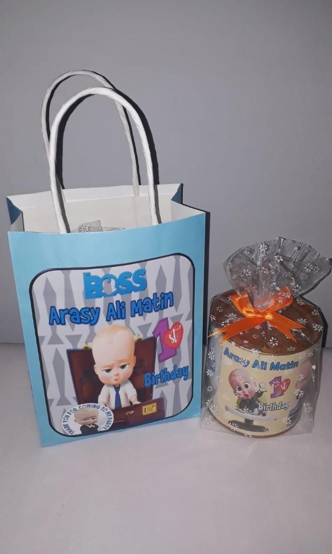 Customised Boss Baby Theme goodie bag, Babies & Kids, Babies & Kids ...
