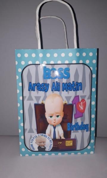 Customised Boss Baby Theme goodie bag, Babies & Kids, Babies & Kids ...