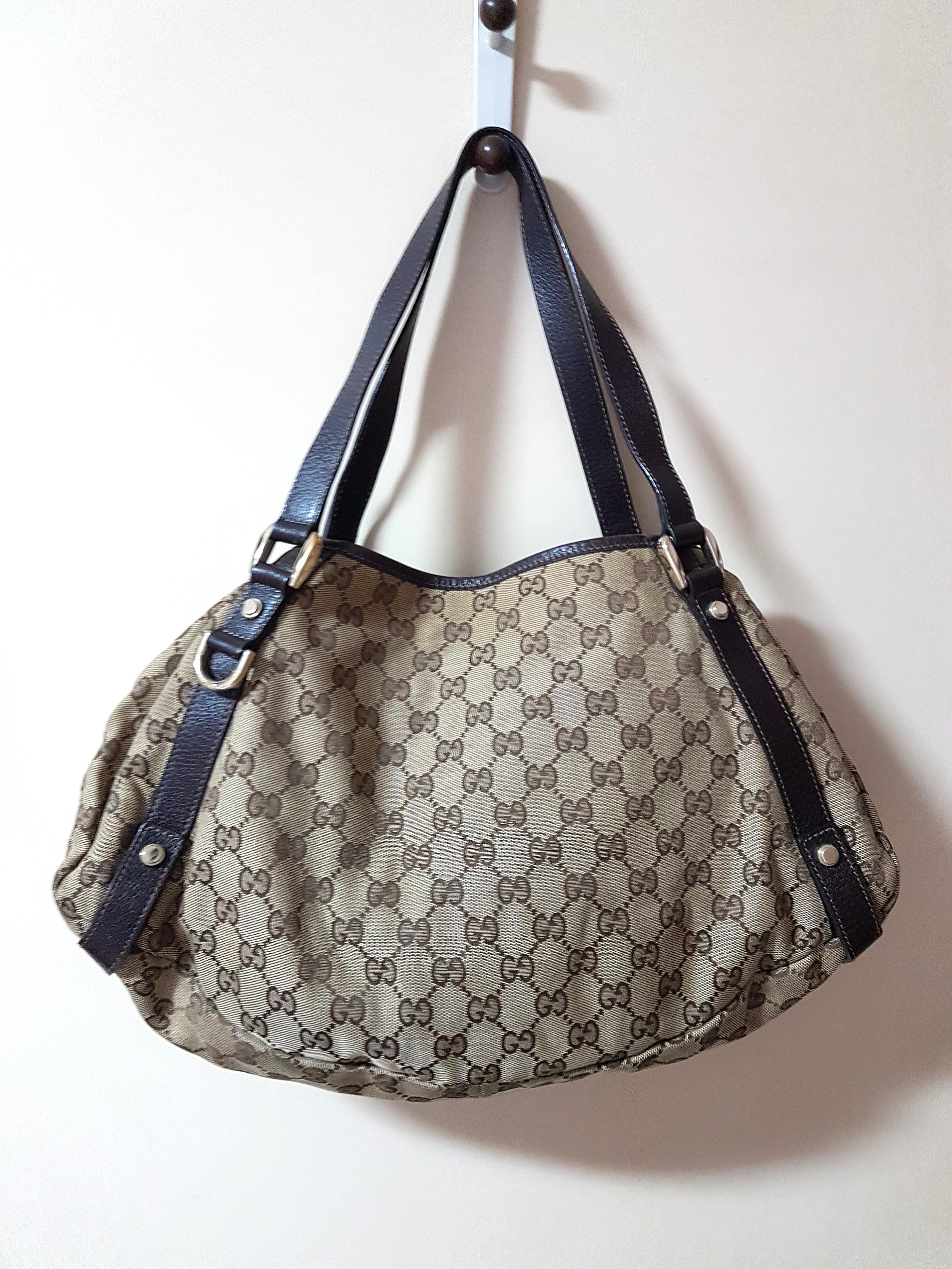 Gucci Monogram Tote Handbag, Luxury, Bags & Wallets on Carousell