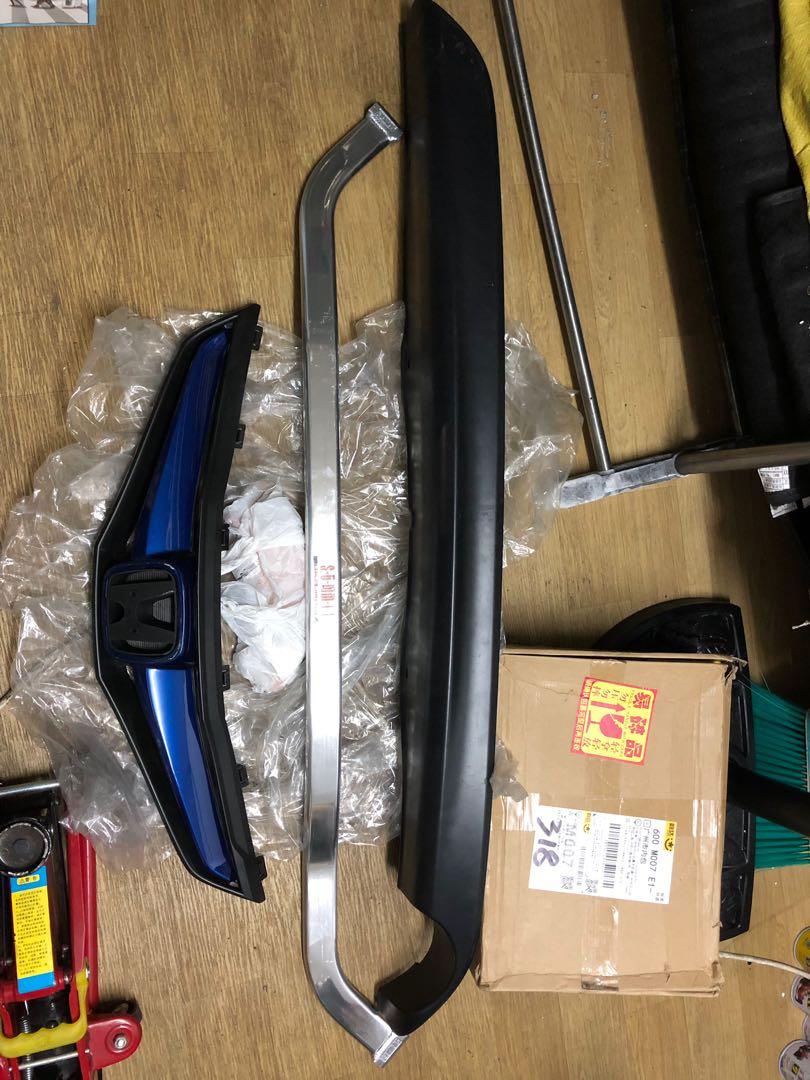Honda fit grille, rear diffuser and strut bar, Car Accessories ...