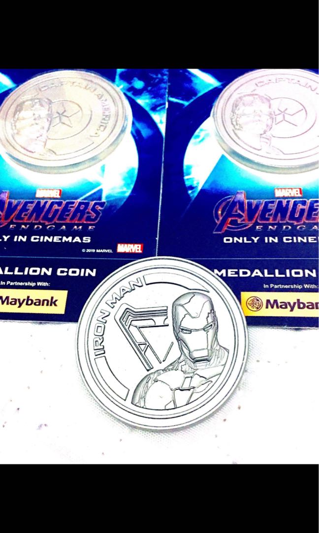 Ironman Captain America Avenger Coin Tgv, Hobbies & Toys, Collectibles ...
