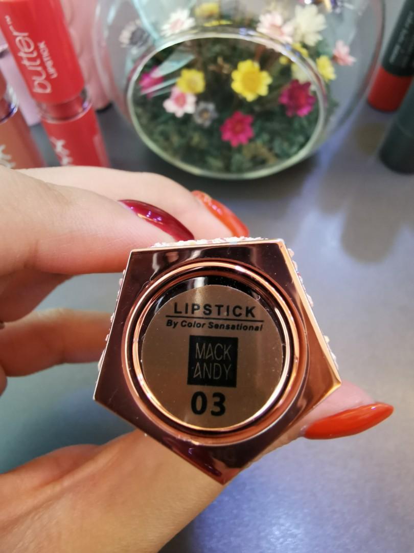 Mack Andy Lipstick Gold Glamour - Red, Beauty & Personal Care, Face ...