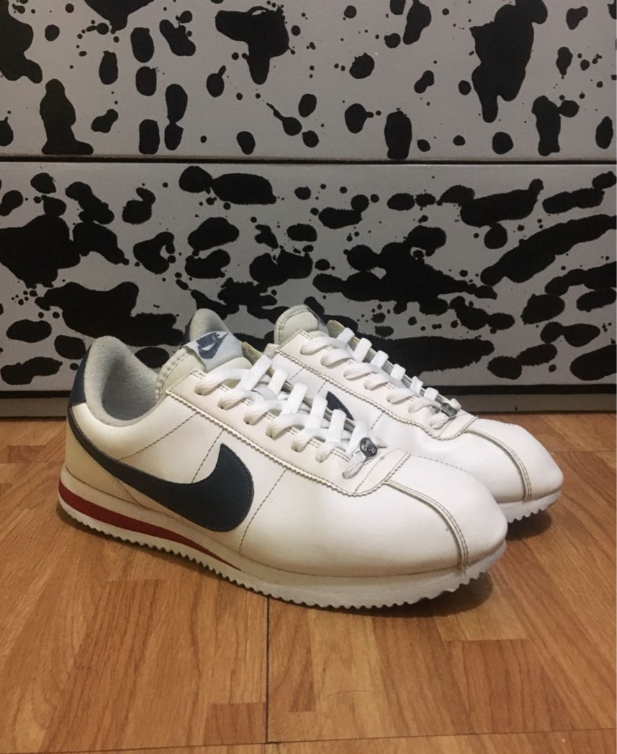 Nike Cortez Triple White Custom Painted by Vic Customs, Men's Fashion ...