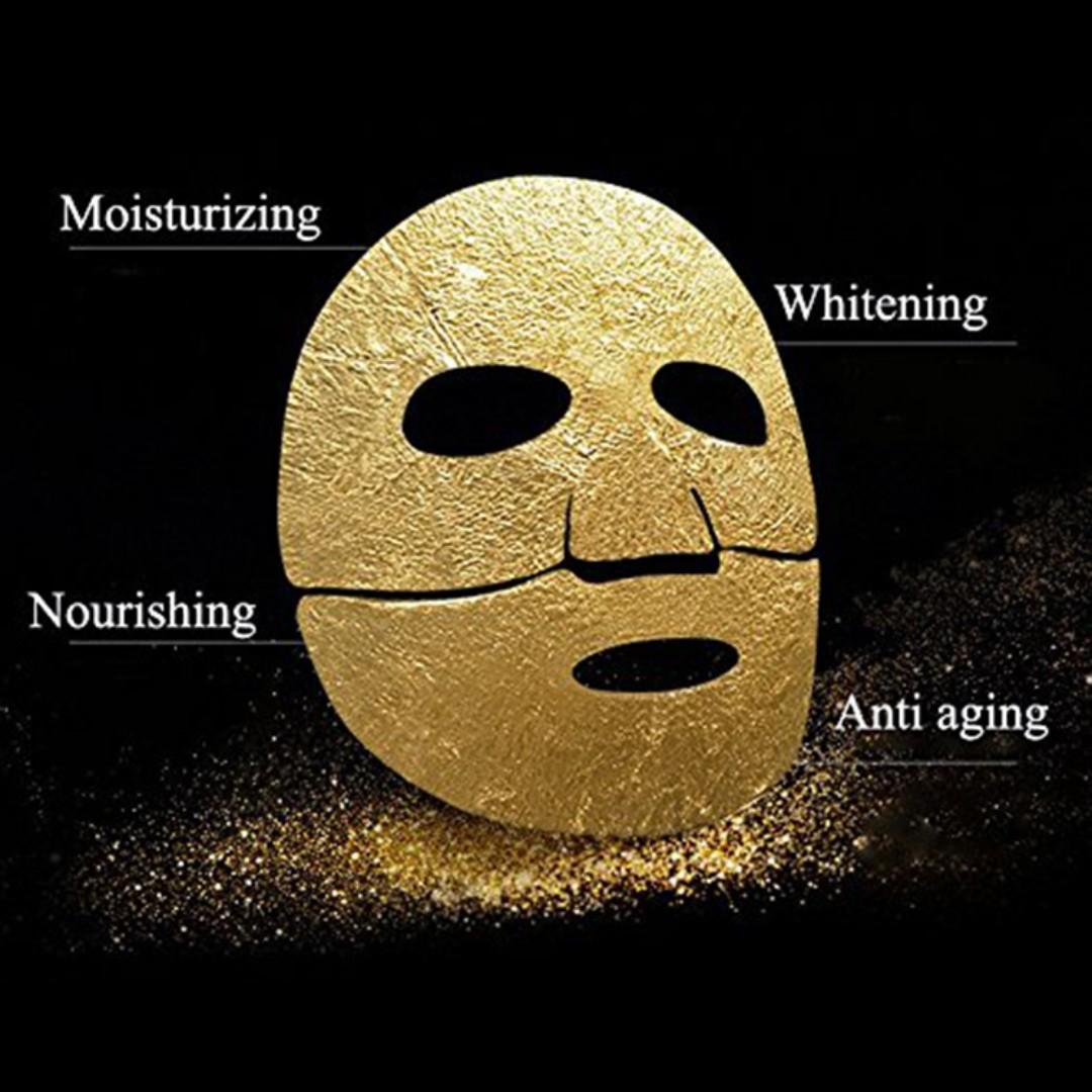 Premium 24k Gold Foil Mask, Health & Nutrition, Face Masks & Face ...