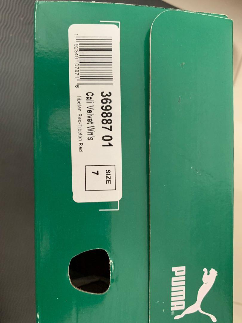 Puma Cali Red Velvet Shoe US7, Women's Fashion, Footwear, Sneakers on ...