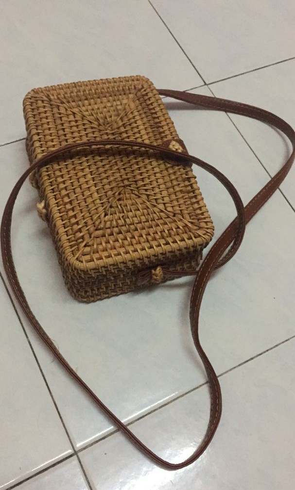 Rattan bag/ beg rotan, Women's Fashion, Bags & Wallets, Tote Bags on ...