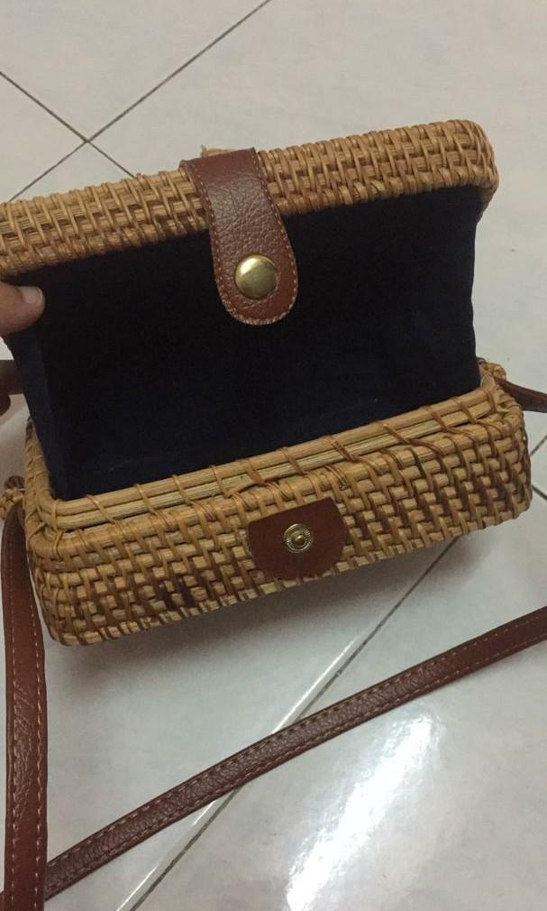 Rattan bag/ beg rotan, Women's Fashion, Bags & Wallets, Tote Bags on ...