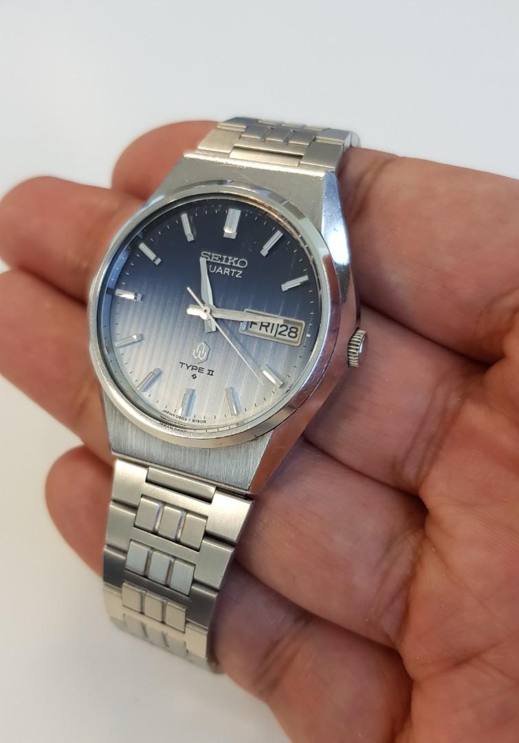 Seiko Vintage Type II Quartz Rare Gradient Dial, Men's Fashion, Watches ...