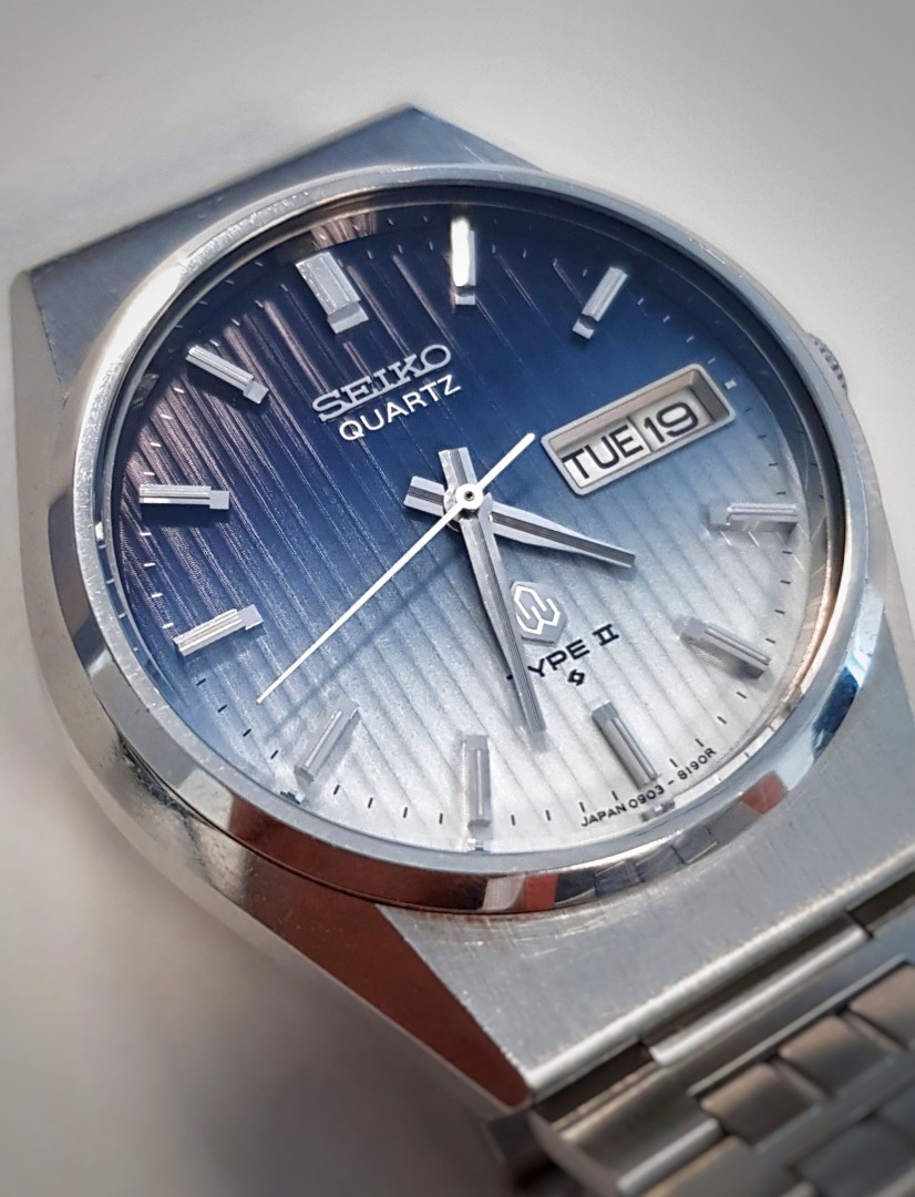 Seiko Vintage Type II Quartz Rare Gradient Dial, Men's Fashion, Watches ...