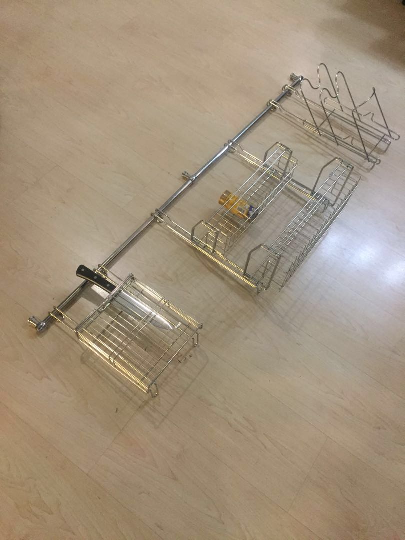 Song Cho High Quality Stainless Steel Kitchen Rack System, Furniture ...