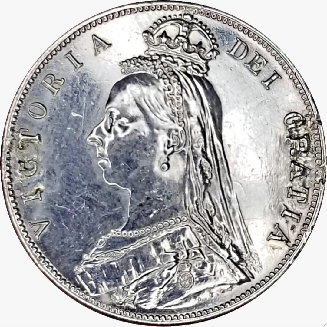 英國 維多利亞女皇 半克朗 銀幣 硬幣 (United Kingdom Pre-Decimal Half Crown Victoria ...