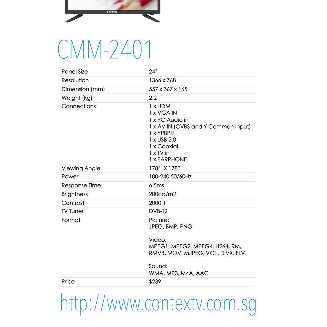 Contex 24" HDR Digital Ready LED TV, TV & Home Appliances, TV ...