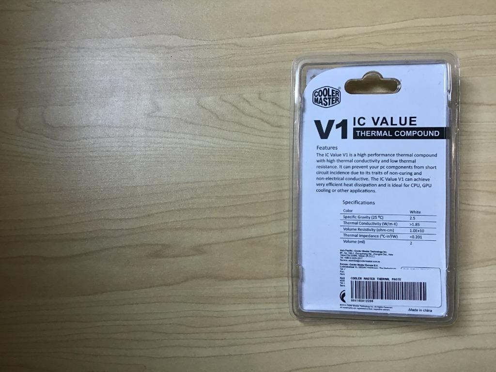 Cooler Master - V1 IC Value Thermal Compound, Computers & Tech, Parts ...
