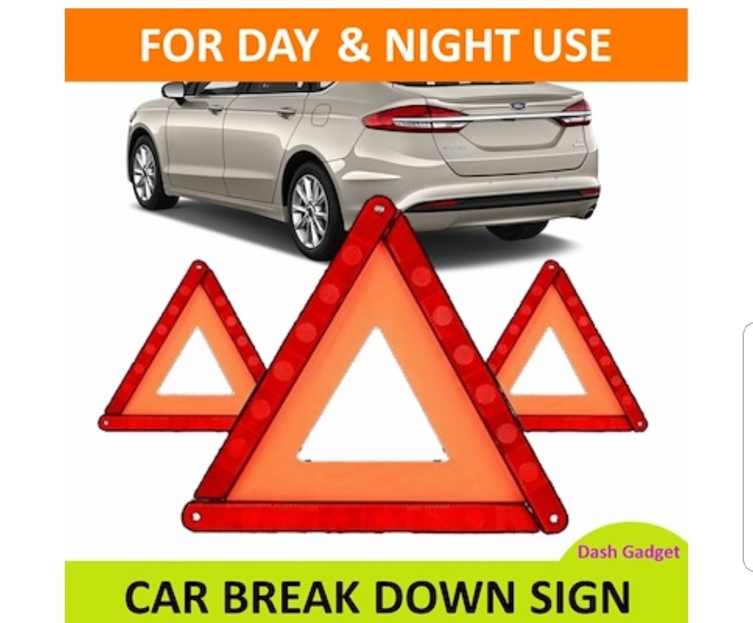 Foldable breakdown sign, Car Accessories, Accessories on Carousell