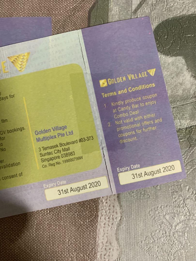 Golden Village Movie Ticket, Everything Else on Carousell